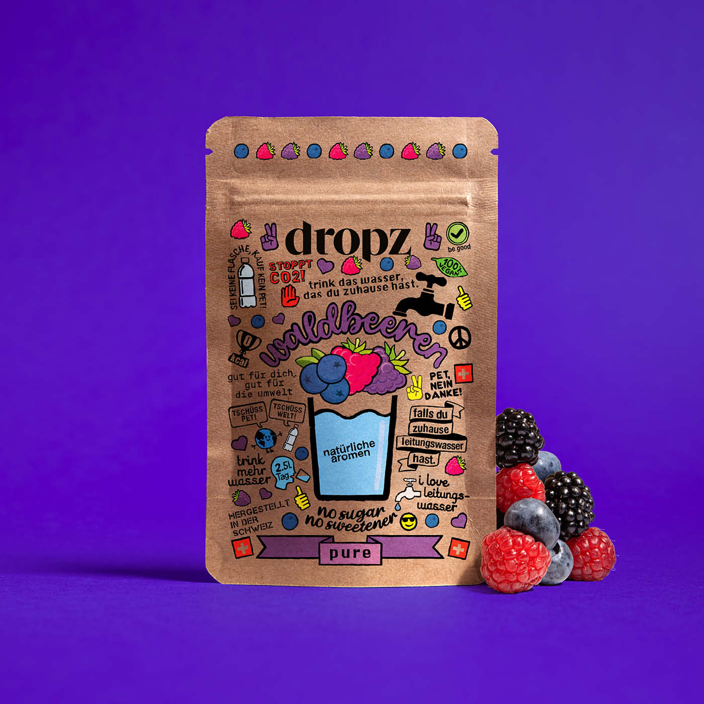 dropz - water with wild berry flavour